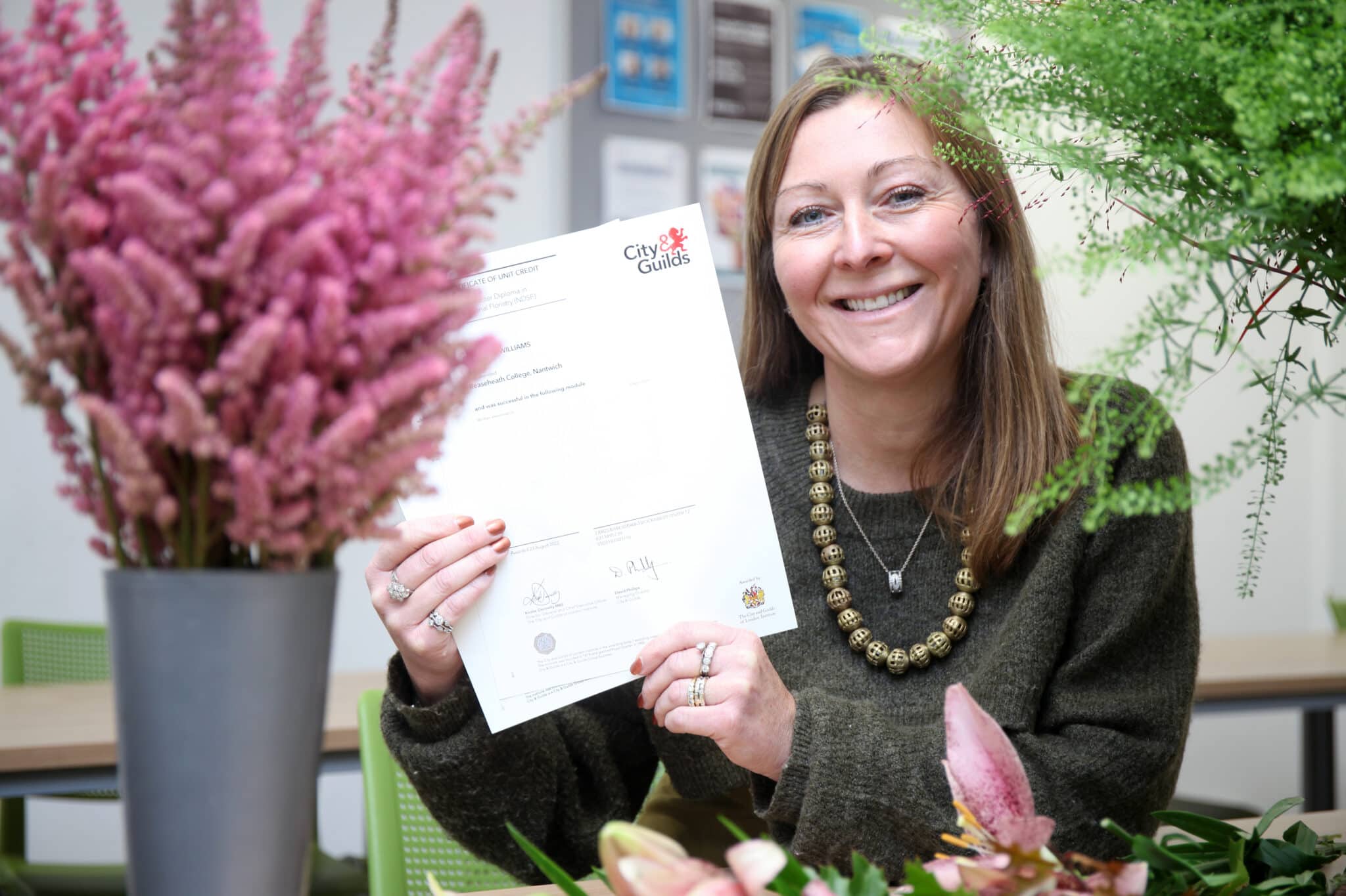 Florist Gabrielle is top of the tree - University Centre Reaseheath